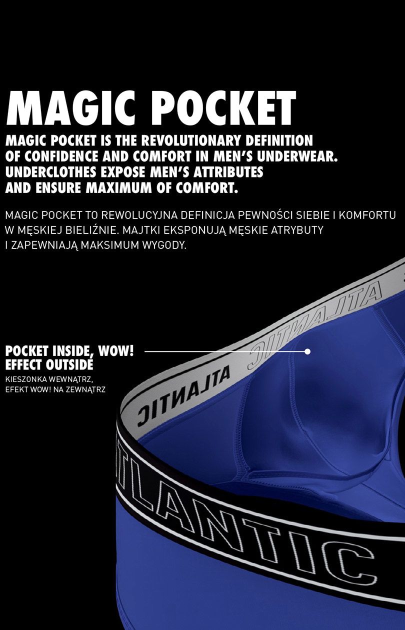 Slipy męskie tanga fioletowe Magic Pocket MP-1579 | fioletowy | Intymna.pl