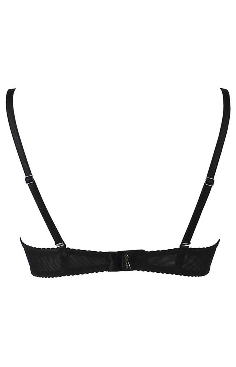 Biustonosz peek-a-boo V-9841 | czarny | Intymna.pl