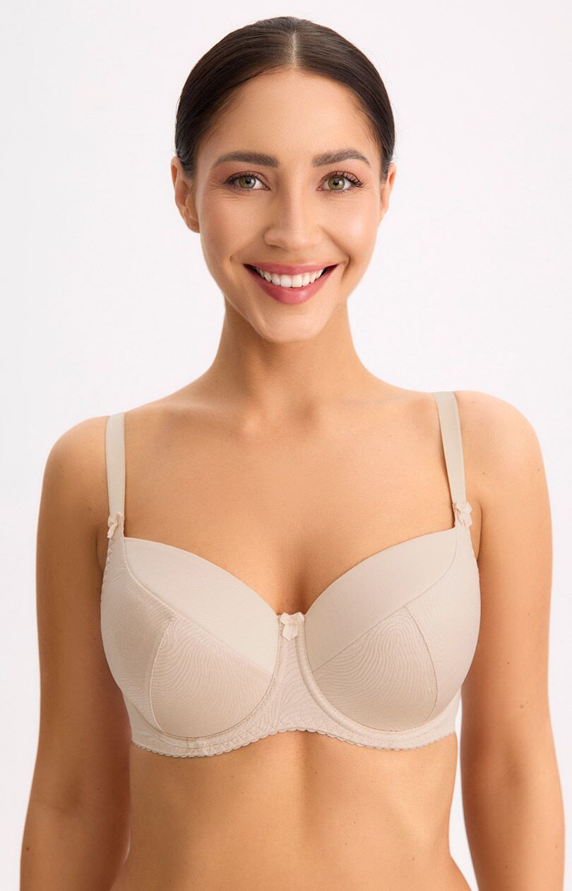 Gaia biustonosz usztywniany beżowy Full Cup Kate Art.281 | beżowy | Intymna.pl