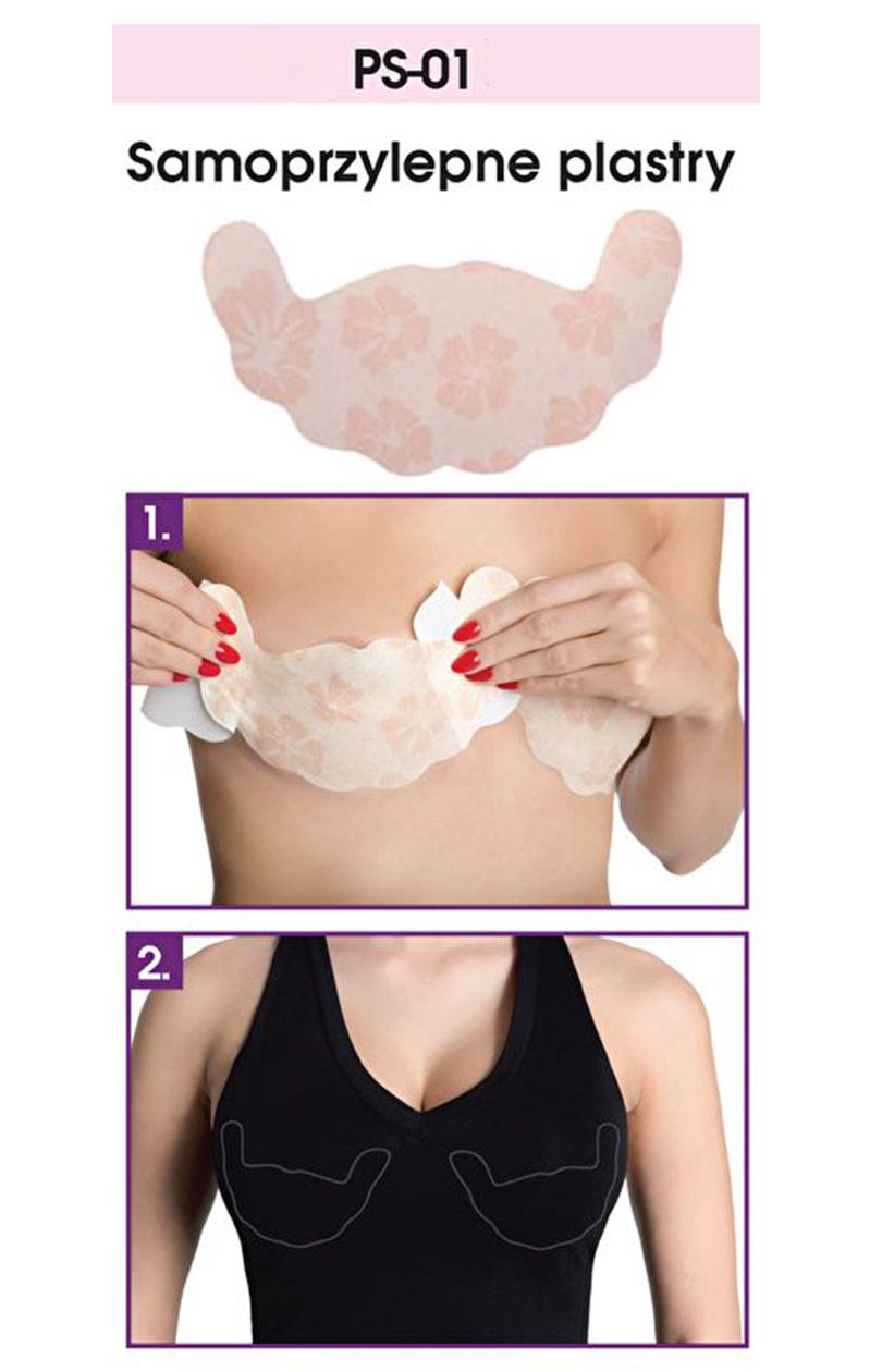 Samoprzylepne plastry podnoszące pod biust 2 pary PS-01 | beżowy | Intymna.pl