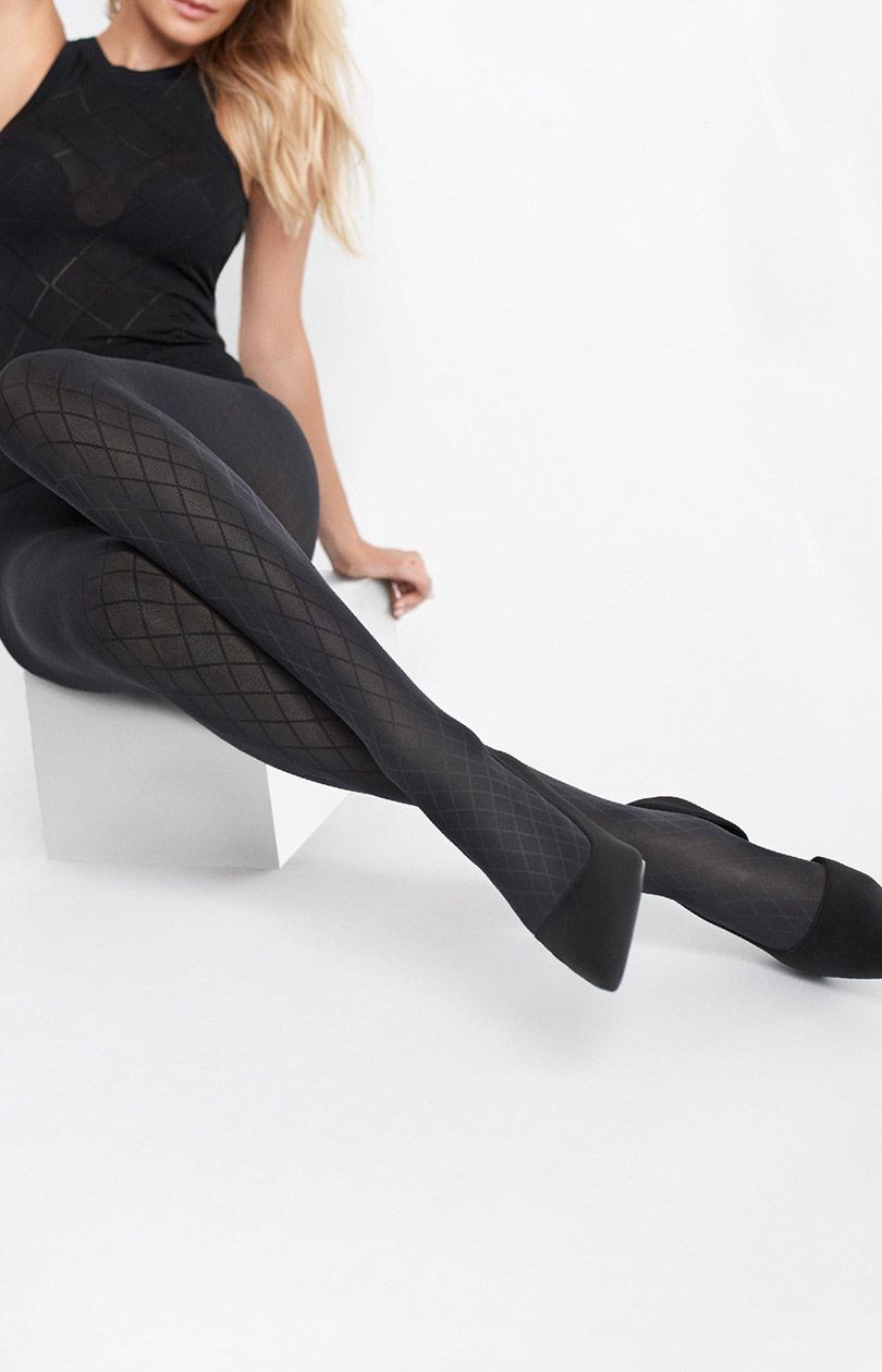 Marilyn rajstopy imitujące kabaretkę z koronką w pasie 60 DEN Dream ...