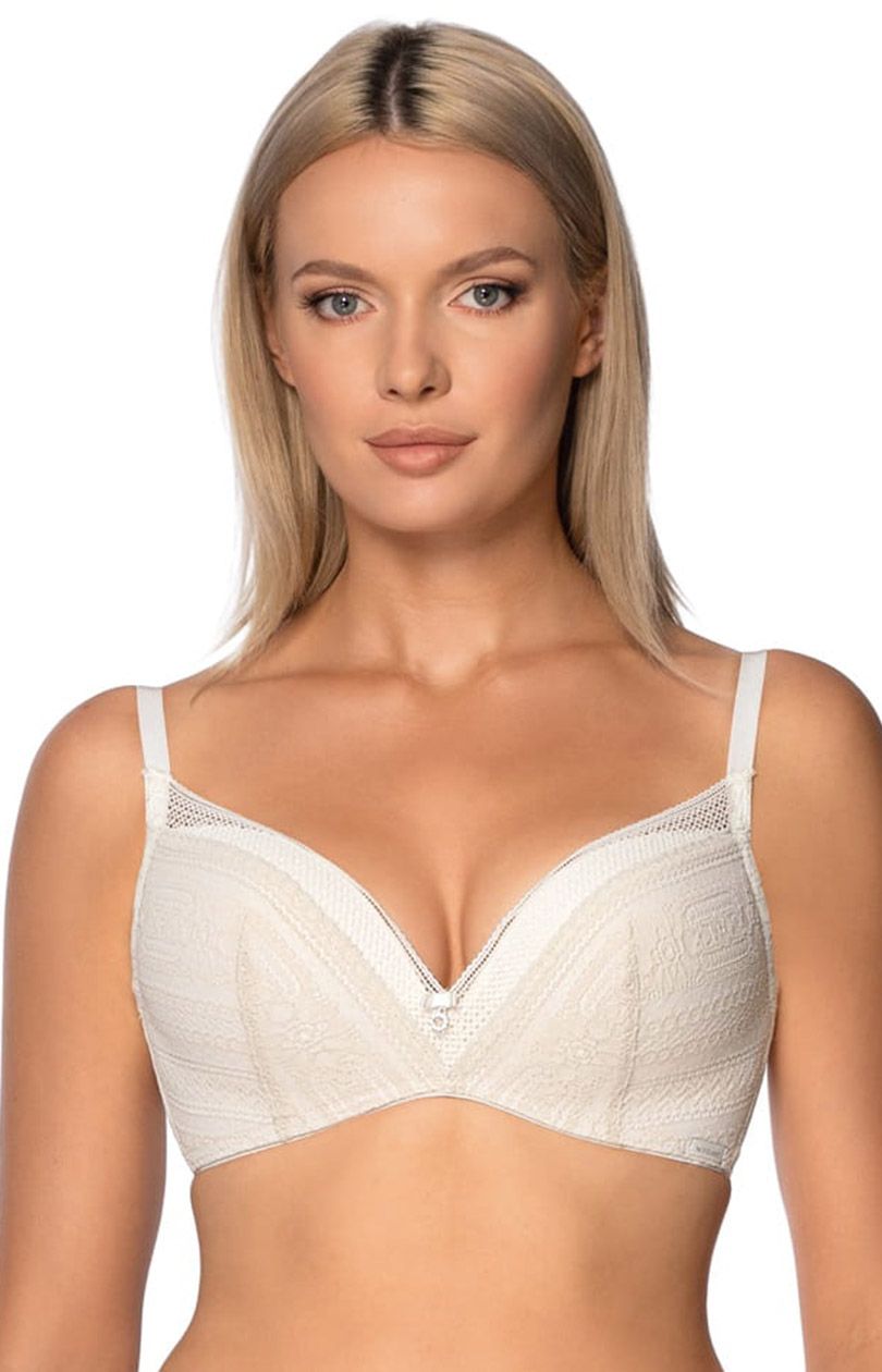 Biustonosz push-up bez fiszbin Madonna w kolorze cappuccino | cappuccino | Intymna.pl