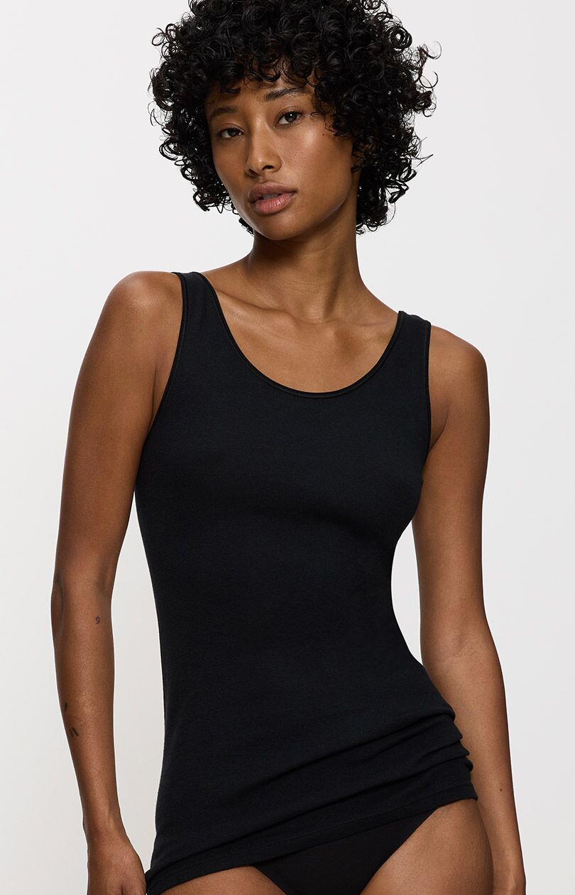 Triumph tank top damski Katia Basics 10217969-0004 | czarny | Intymna.pl